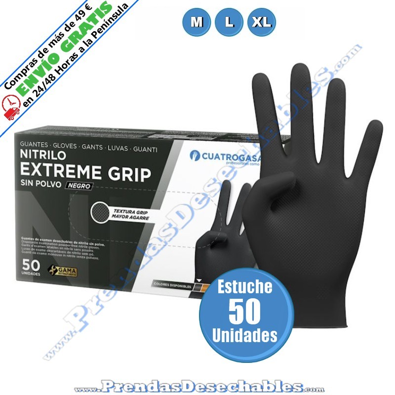 Guantes de Nitrilo Negro Extreme Grip